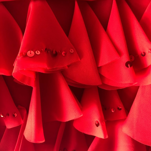 Ted Baker London | Dresses | Ted Baker Red Ruffle Shift Dress | Poshmark